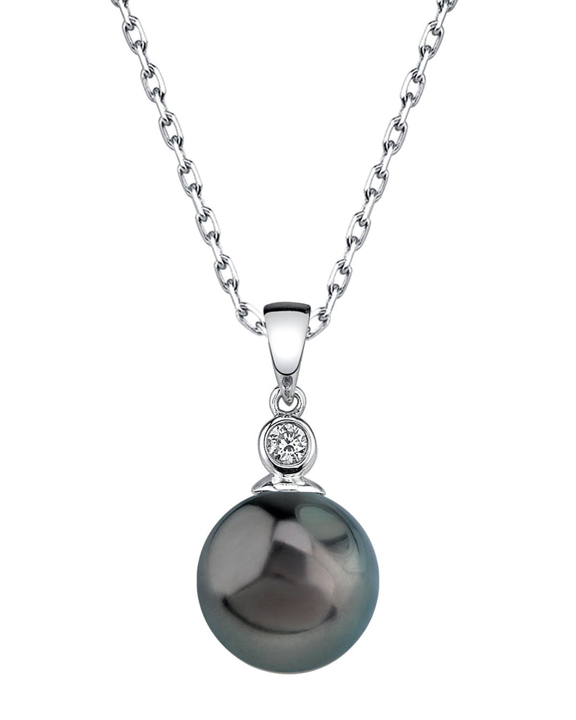 Tahitian South Sea Pearl & Diamond Michelle Pendant - Pearls of Joy